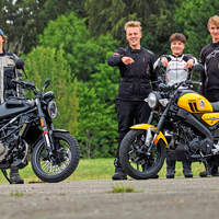 125er-Retro-Bikes Husqvarna Svartpilen 125 und Yamaha XSR 125 ...
