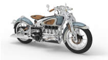 Retro-Motorrad mit 4 Zylindern hintereinander: Magnolia 4 ...