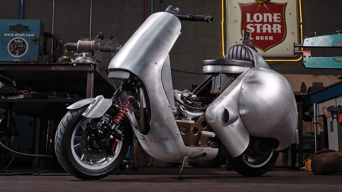 Alu-Vespa von Python Lair aus Texas mit Turbolader | MOTORRADonline.de