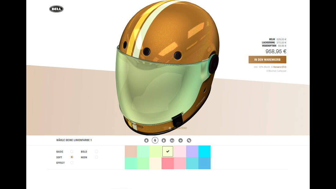 Motorradhelme individualisieren Konfigurator helmade | MOTORRADonline.de