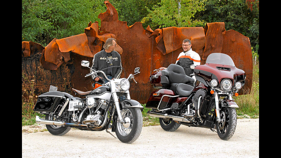 Harley-Davidson Electra Glide, Honda Gold Wing und Yamaha Vmax ...