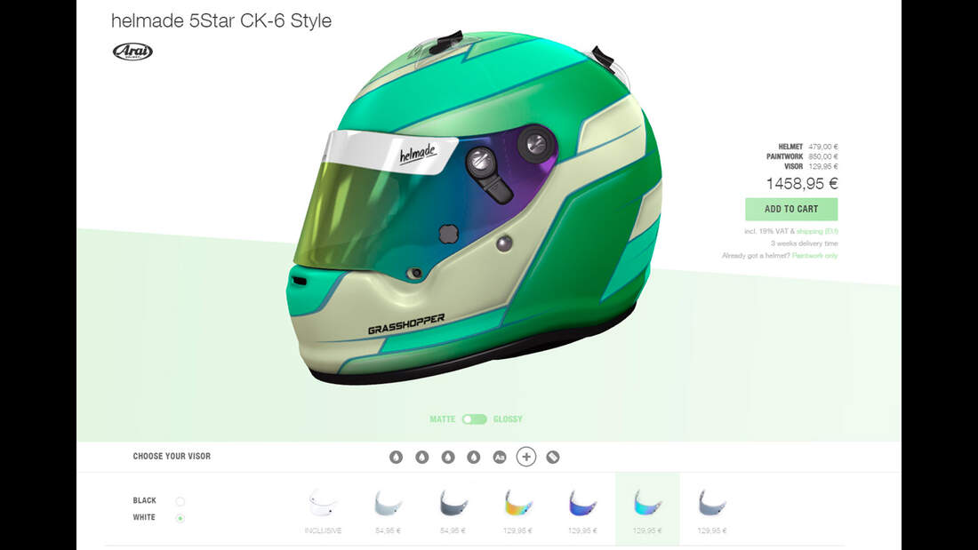 Motorradhelme individualisieren Konfigurator helmade | MOTORRADonline.de