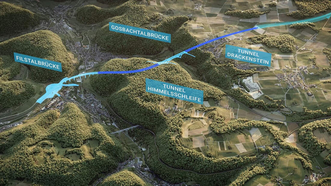 Autobahn wird kurvige Landstraße: Neubau Albaufstieg A8