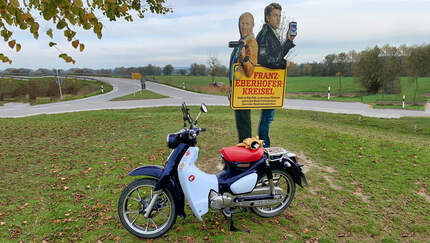 Der berühmte Eberhofer-Kreisverkehr aus den Fernseh-Krimis